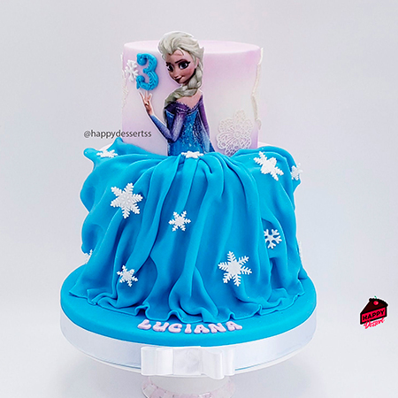 Pastel Frozen Elsa - HAPPY DESSERT Pastel Frozen Elsa