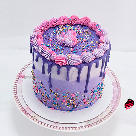 Pastel Con Degradado Lila - HAPPY DESSERT Pastel Con Degradado Lila