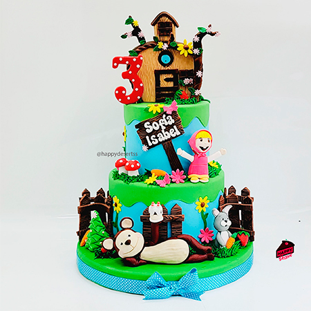 Pastel Masha y El Oso - HAPPY DESSERT Pastel Masha y El Oso