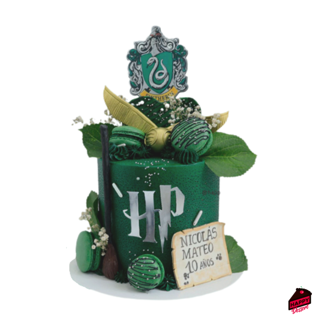 Pastel de Harry Potter Slytherin - HAPPY DESSERT Pastel de Harry Potter ...