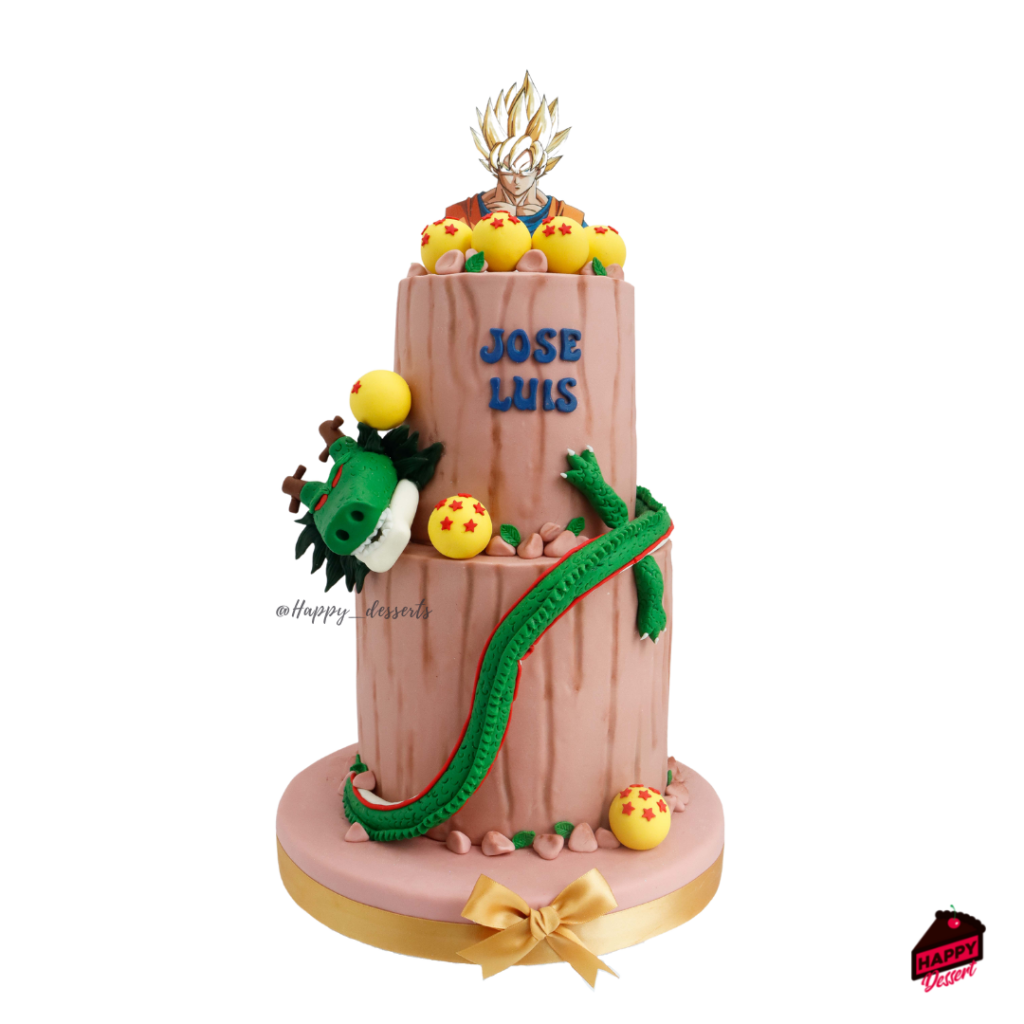 Pastel de Goku y Dragon - HAPPY DESSERT Pastel de Goku y Dragon