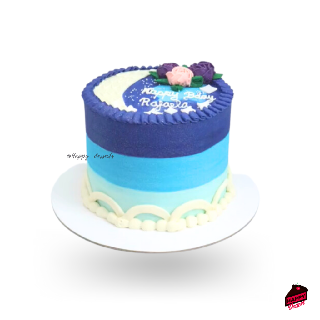 Pastel azul de Luna - HAPPY DESSERT Pastel azul de Luna